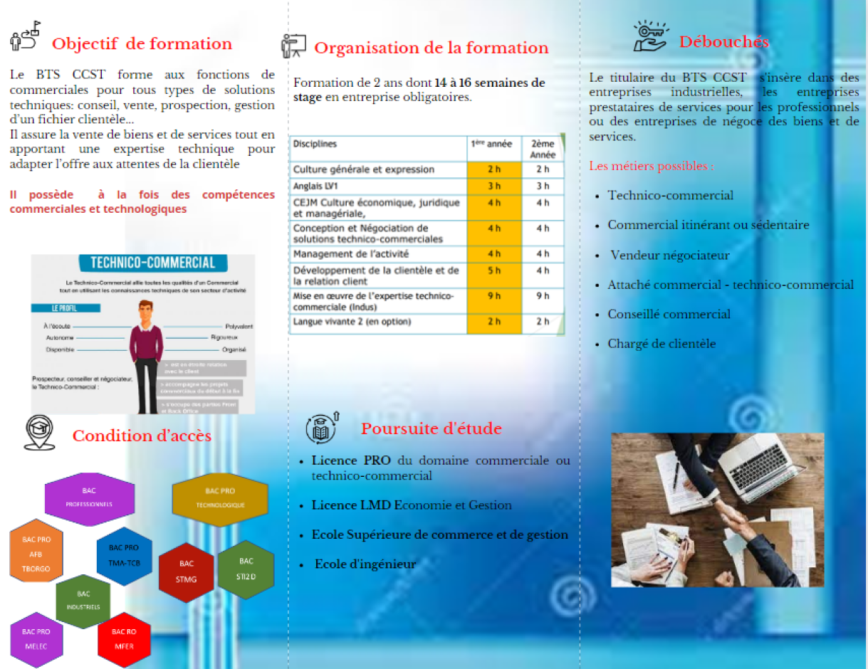 Le BTS Conseil et Commercialisation de Solutions Techniques (CCST): la clé de votre succès ...